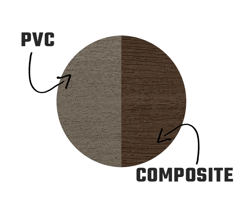 PVC vs. Composite Decking - Notched PVC vs. Composite Decking - Notched